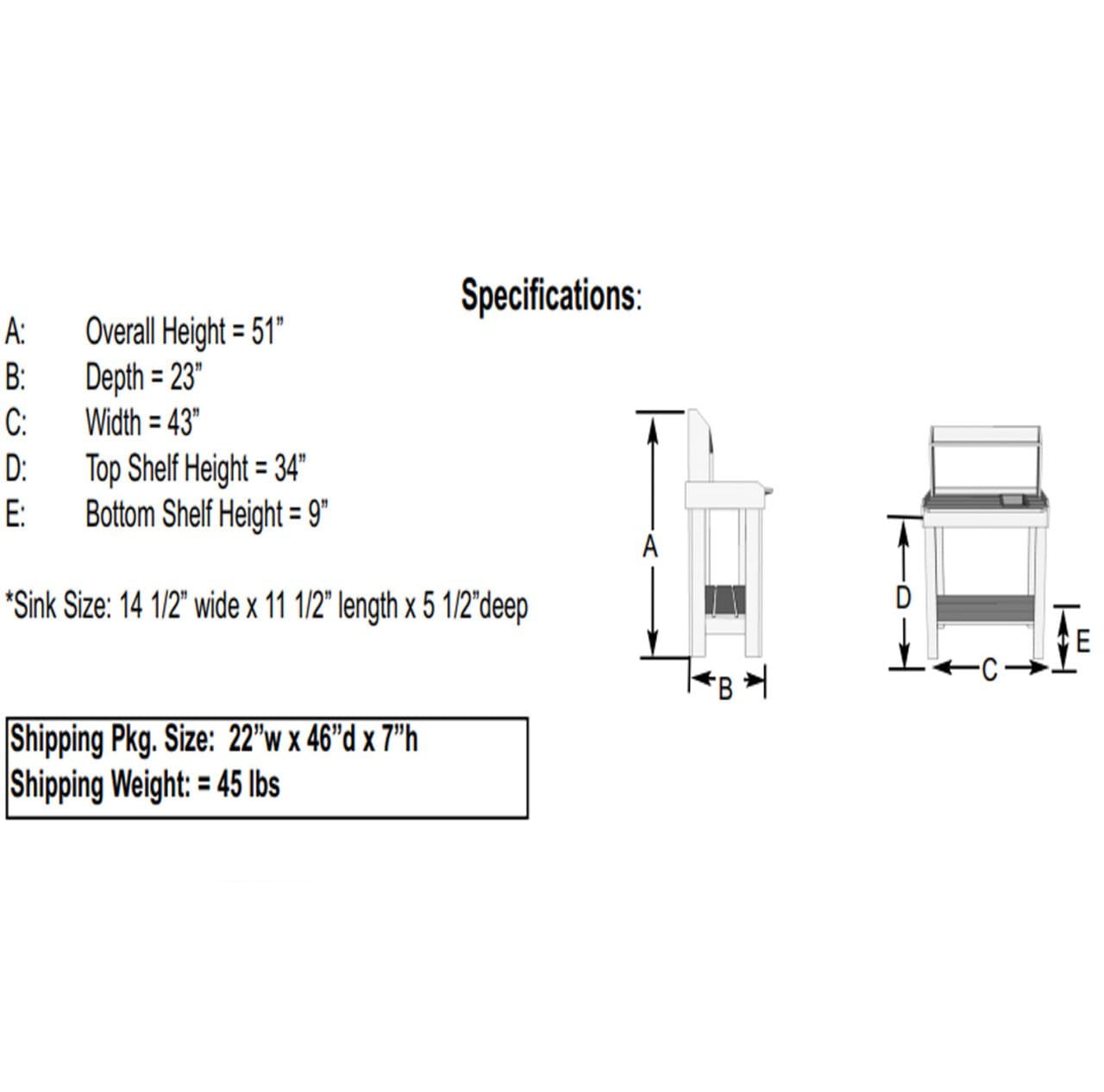 Potting Bench, Outdoor Potting Bench 4x2 - Outdoor Living Today