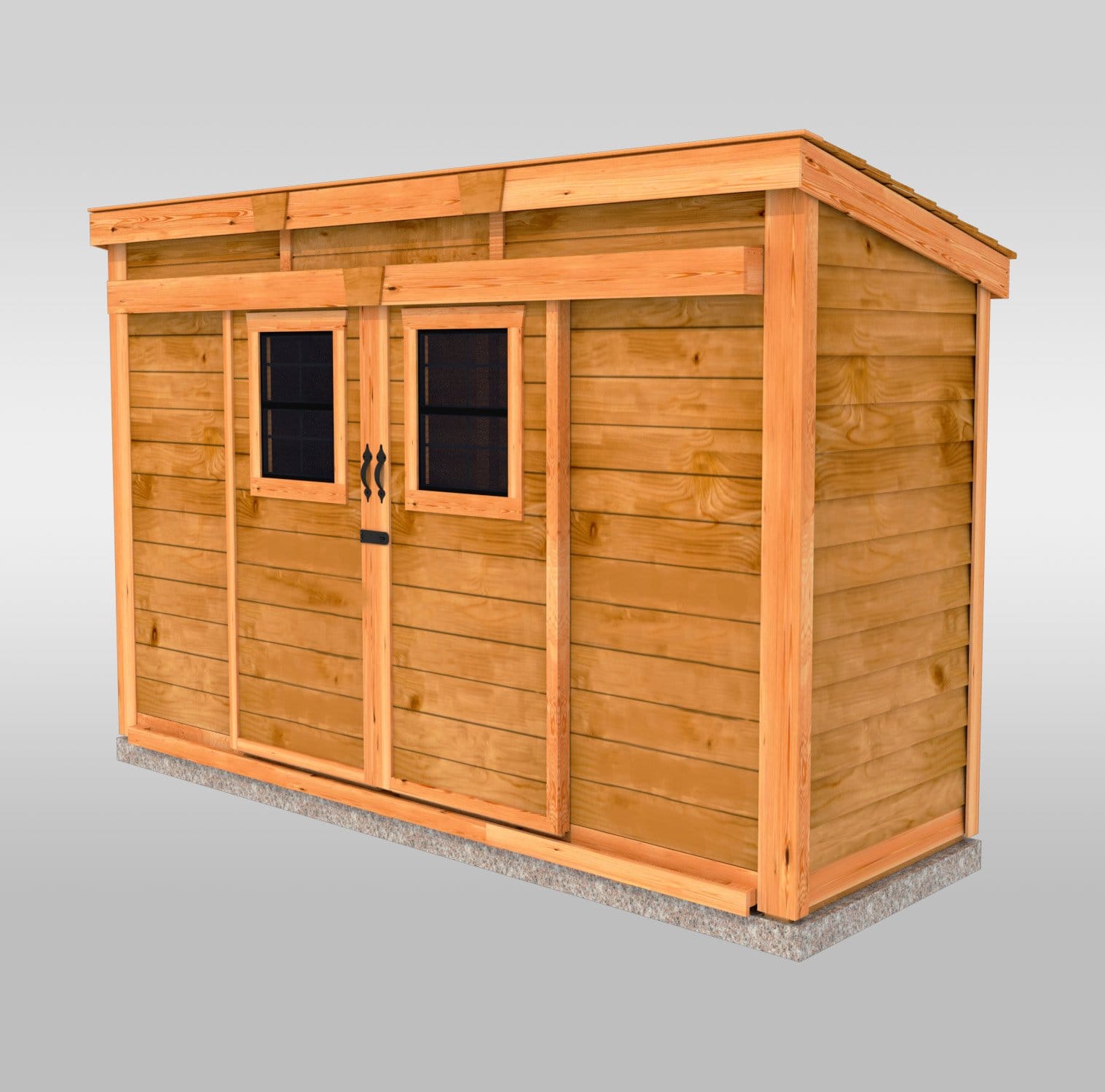 Lean To Cedar Shed 12x4 | Outdoor Living Today
